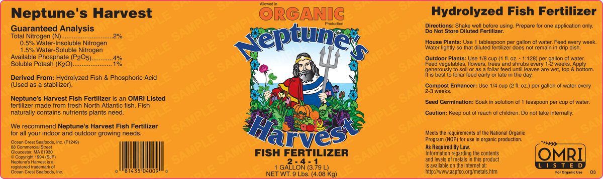 Neptune's Harvest Hydrolyzed Fish Fertilizer – The Soil Makers
